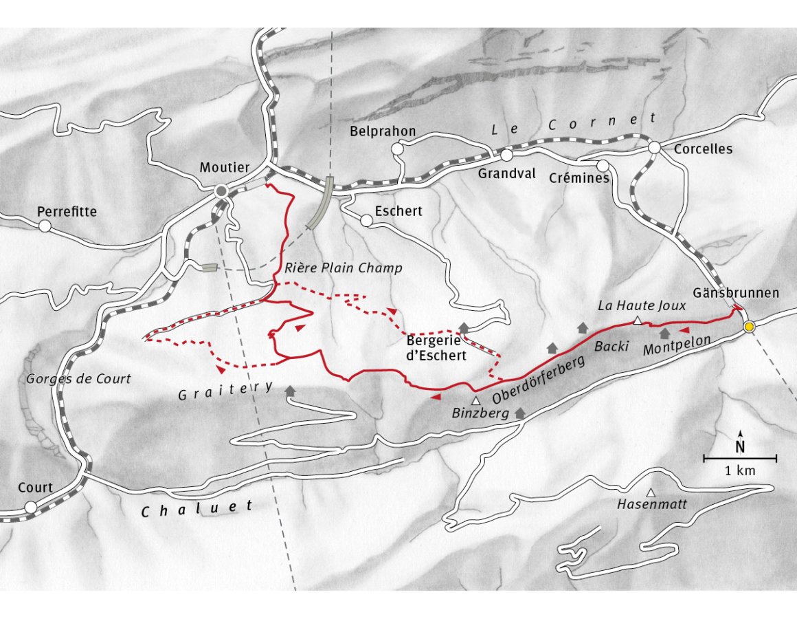 Über den Röstigraben - Von Gänsbrunnen nach Moutier • AT Verlag
